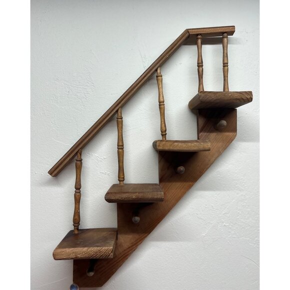 Handmade | Accents | Vintage Solid Wood Staircase Spindle Rail Wall ...